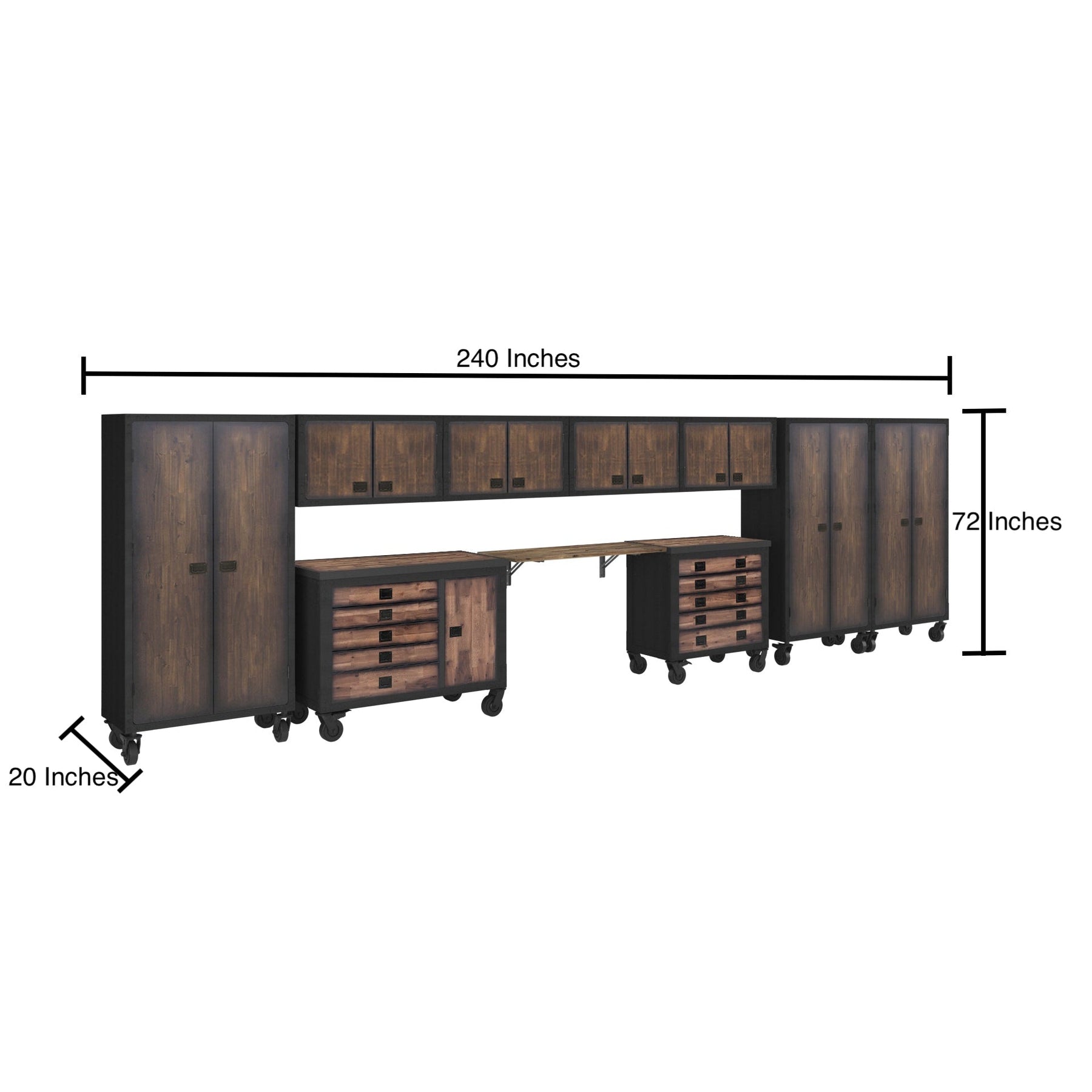 Duramax 10 Piece-Garage Storage Combo Set with Tool Chests, Wall Cabin